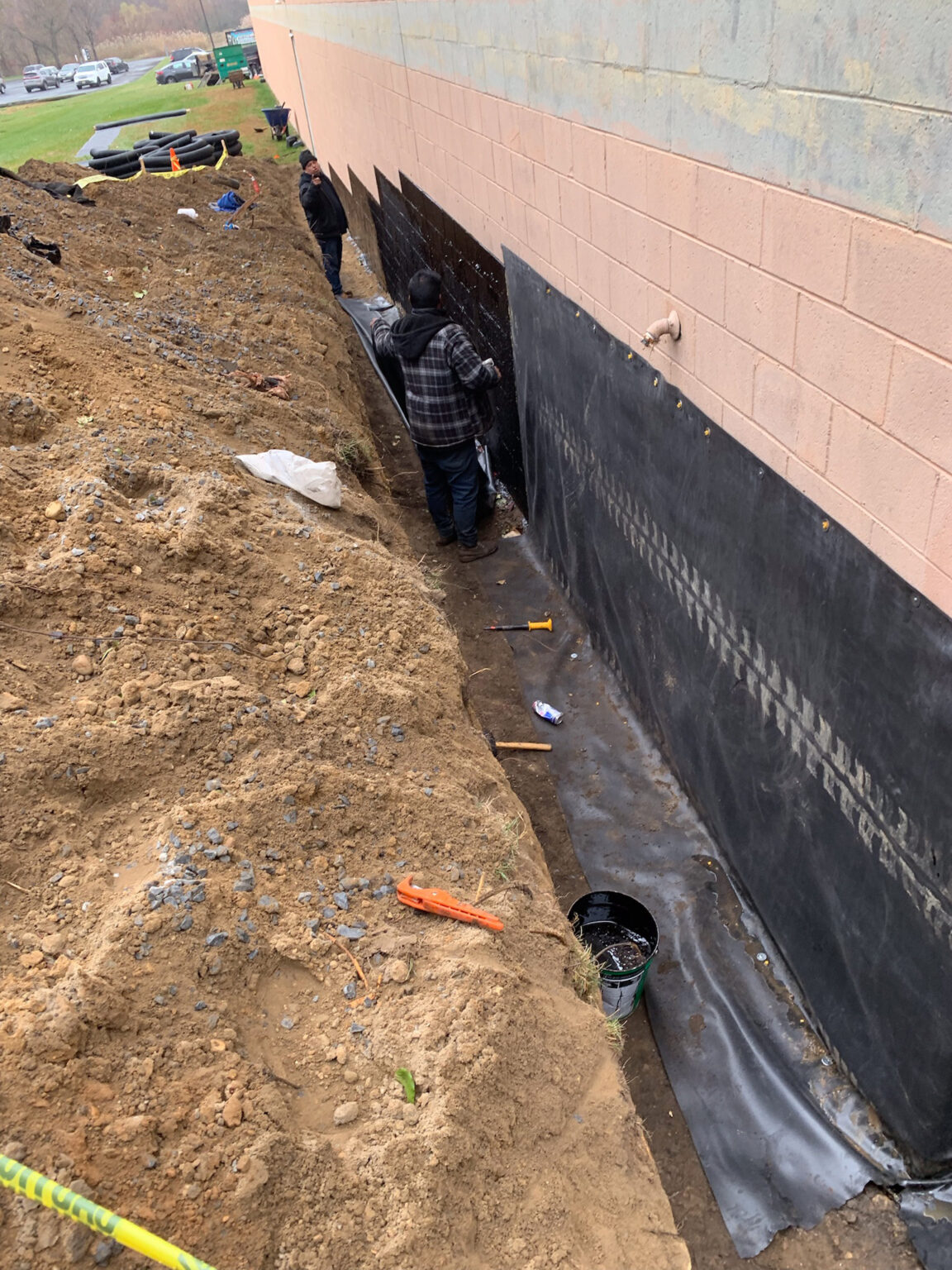 Full-Depth Drain System Installation